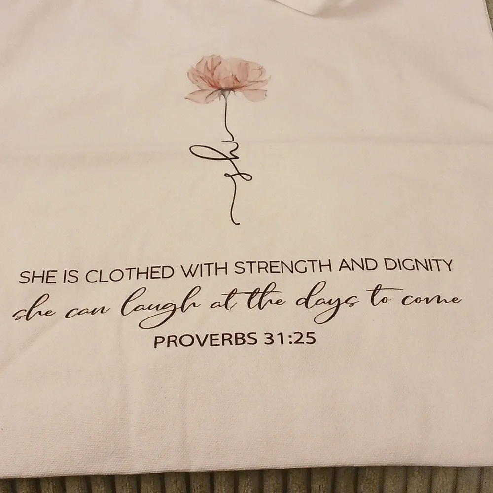 Accessories | Canvas Tote With Flower And Scripture For Women Proverbs ...